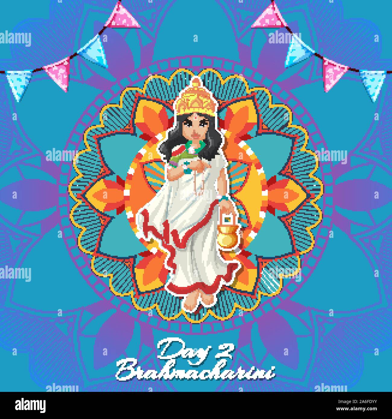 Navaratri poster design with goddess illustration Stock Vector Image ...