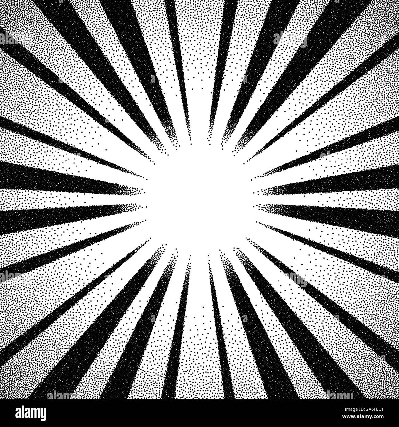 Vintage dotwork sun rays, sunburst or explosion Stock Vector Image ...