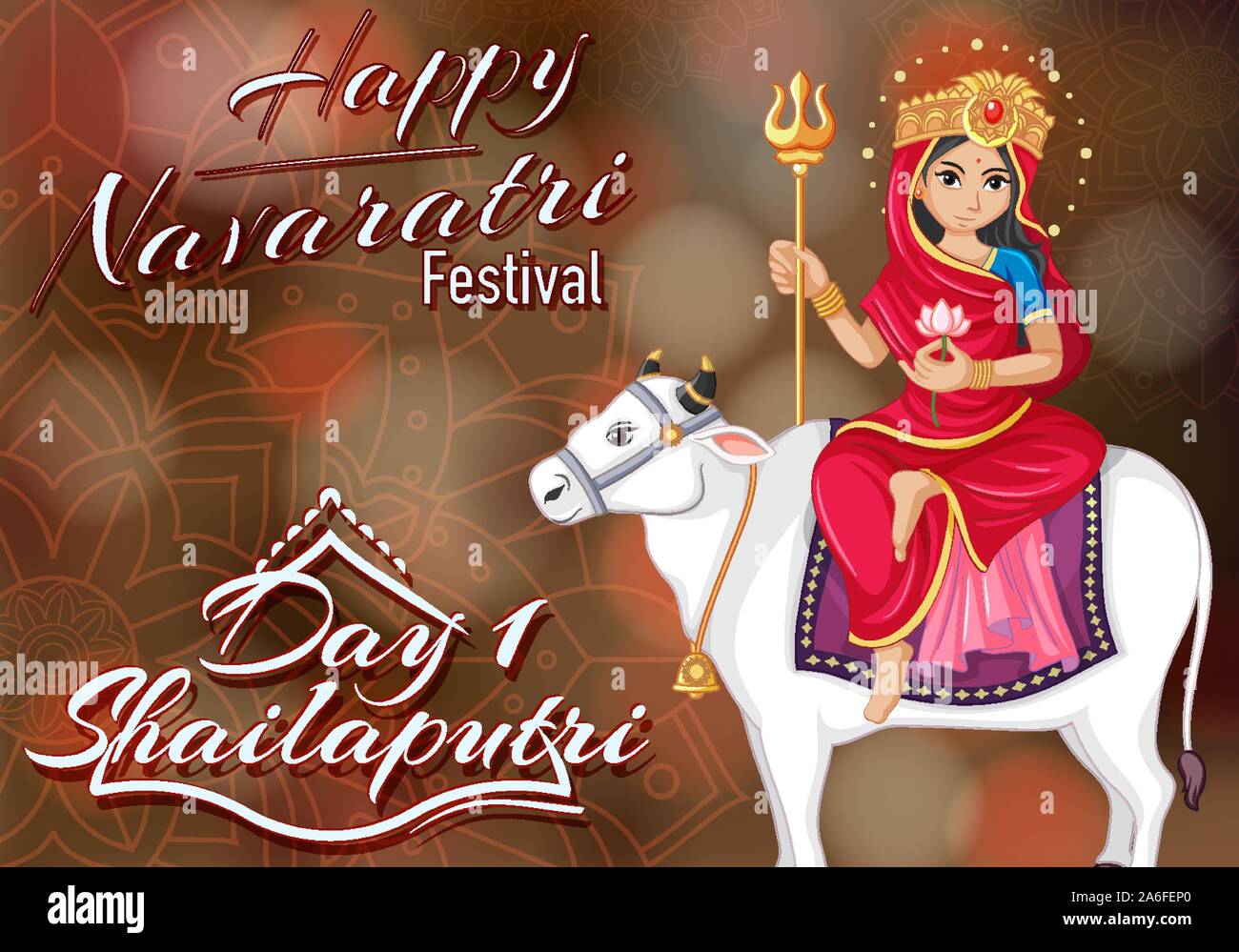 Navaratri poster design with goddess illustration Stock Vector Image ...