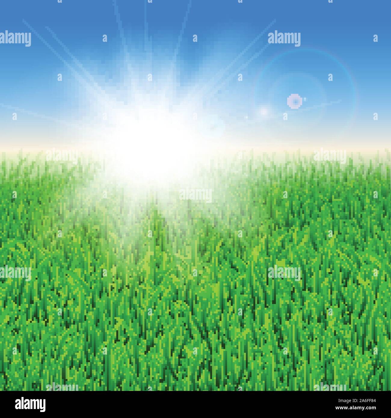 Green grass under the sun Stock Vector Image & Art - Alamy