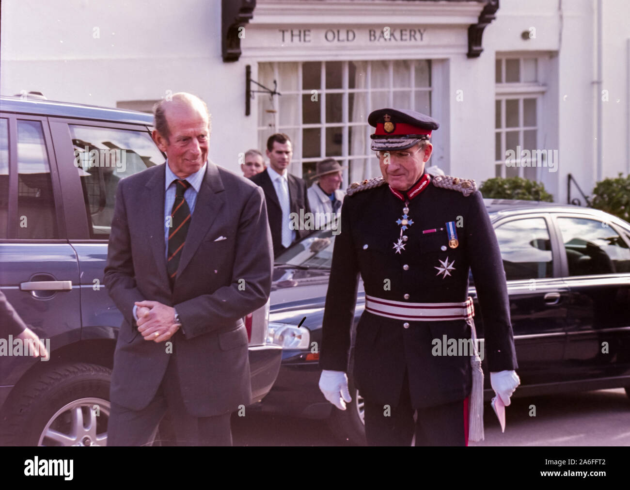 The Duke of Kent and the Lord Lieutenant of Devon about to unveil the ...