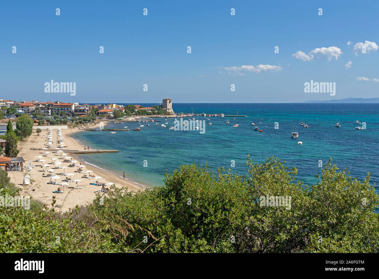 Panoramic view on a beach halkidiki hi-res stock photography and images ...