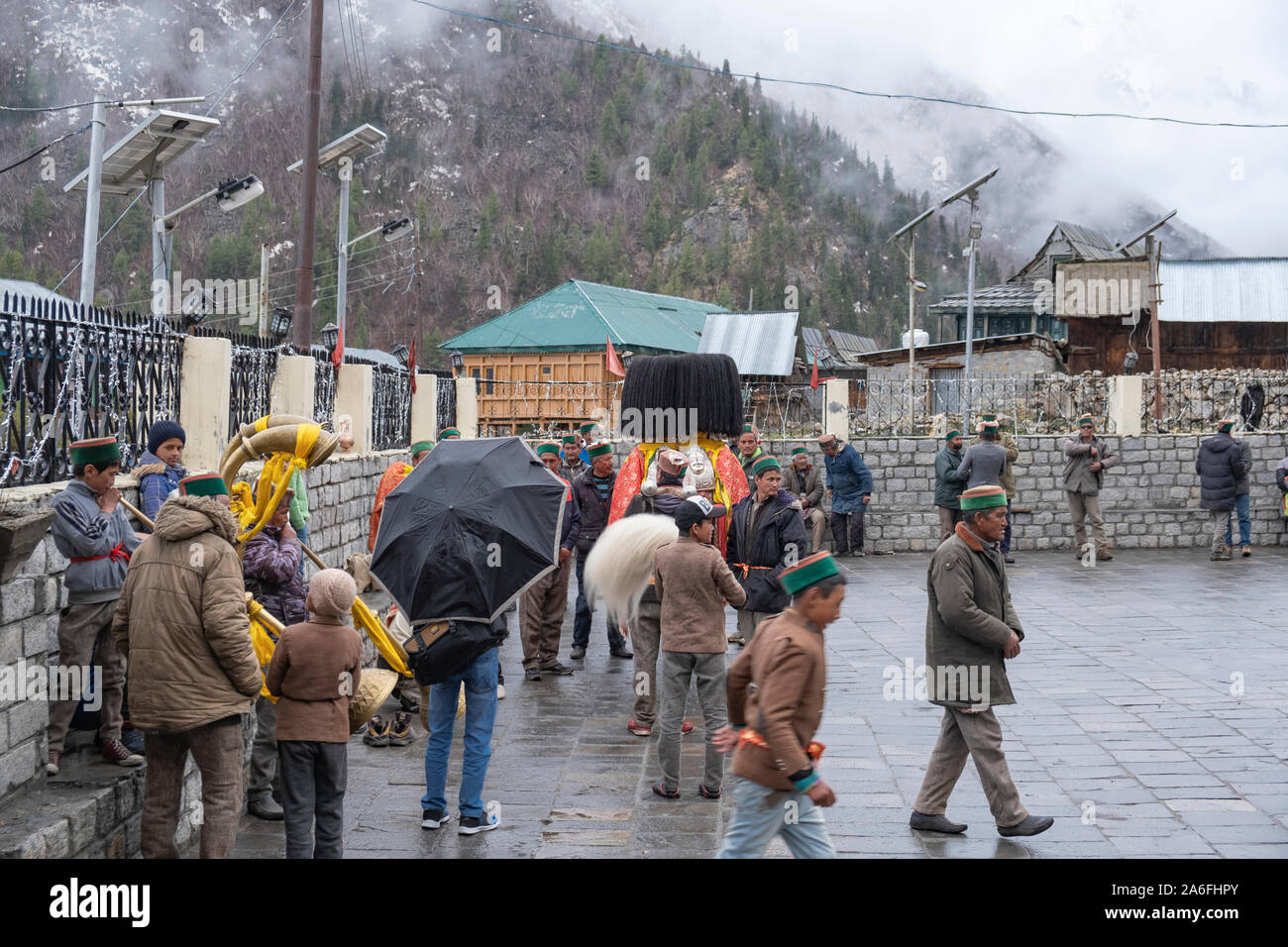 The deity of Mathi is taken out on a palanquin to circumambulate the ...