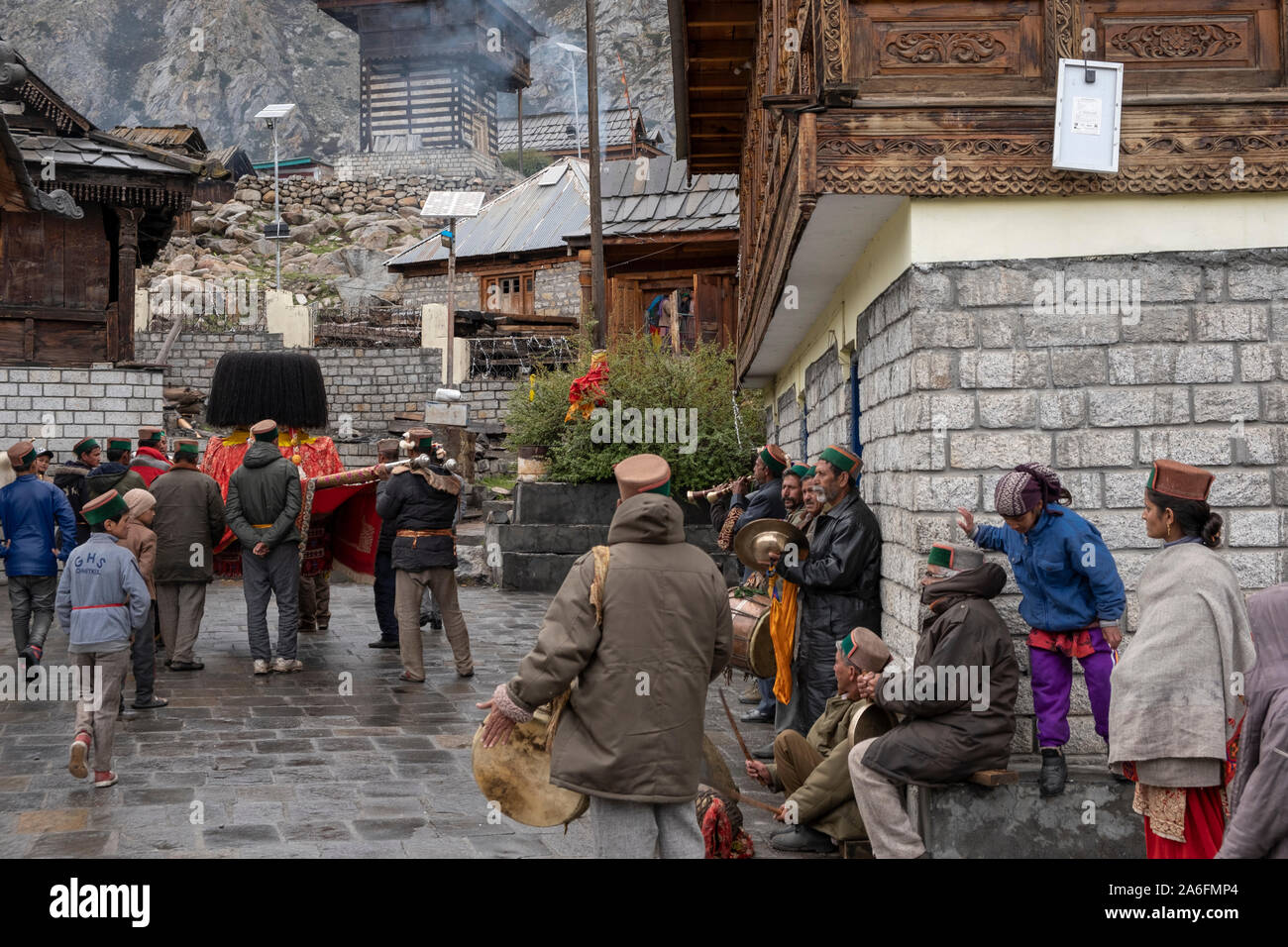 The deity of Mathi is taken out on a palanquin to circumambulate the ...
