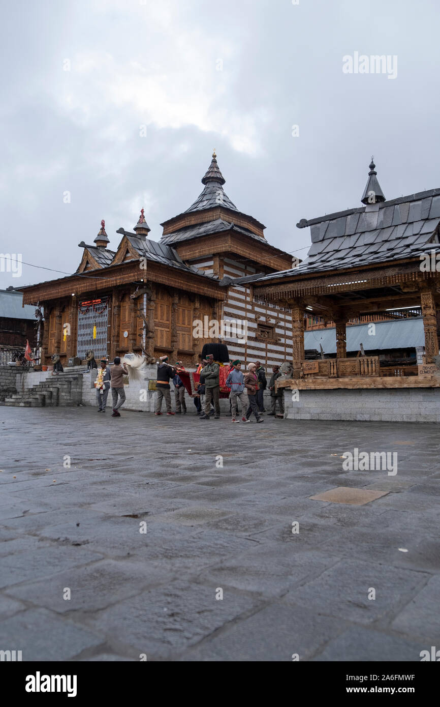 The deity of Mathi is taken out on a palanquin to circumambulate the ...
