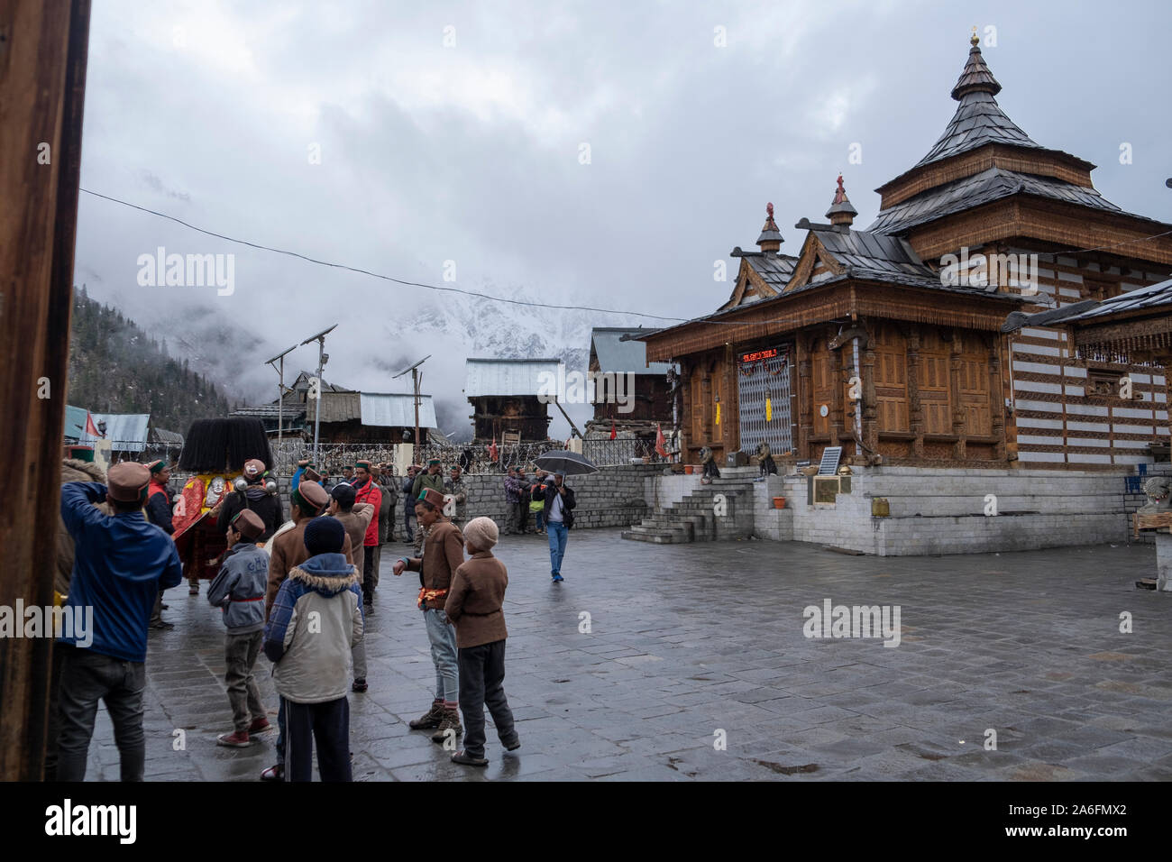 The deity of Mathi is taken out on a palanquin to circumambulate the ...