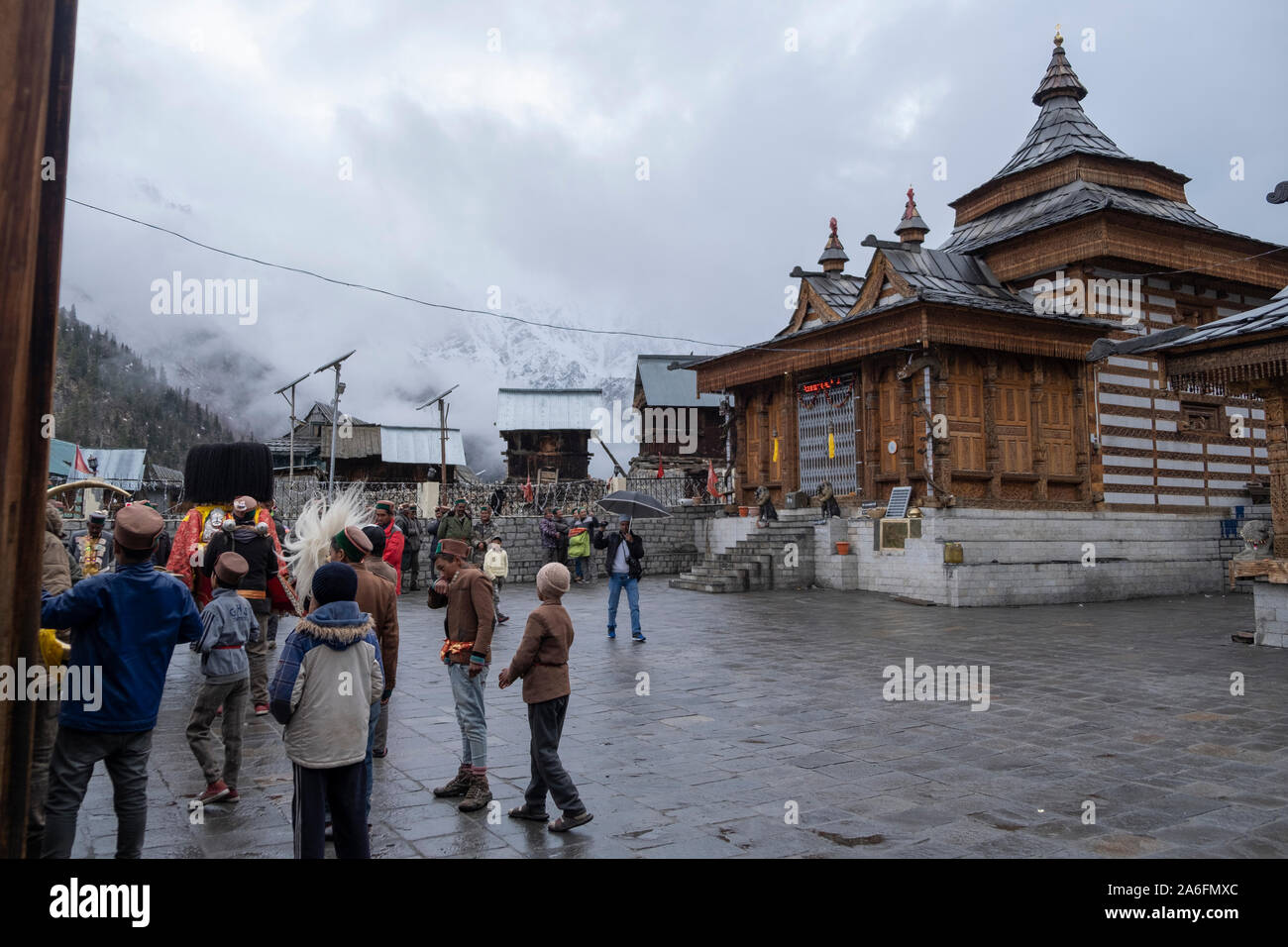 The deity of Mathi is taken out on a palanquin to circumambulate the ...