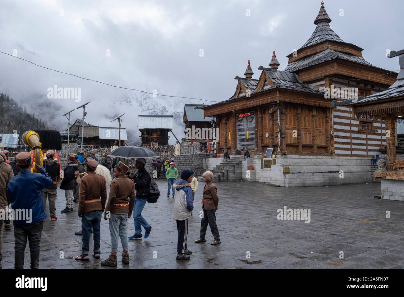The deity of Mathi is taken out on a palanquin to circumambulate the ...