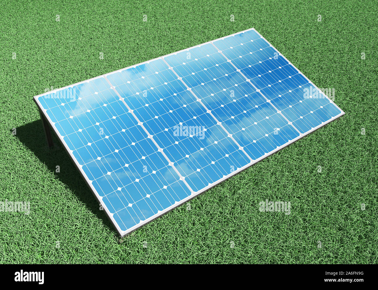 Photovoltaic panel or pv for power generation, 3d rendering Stock Photo ...