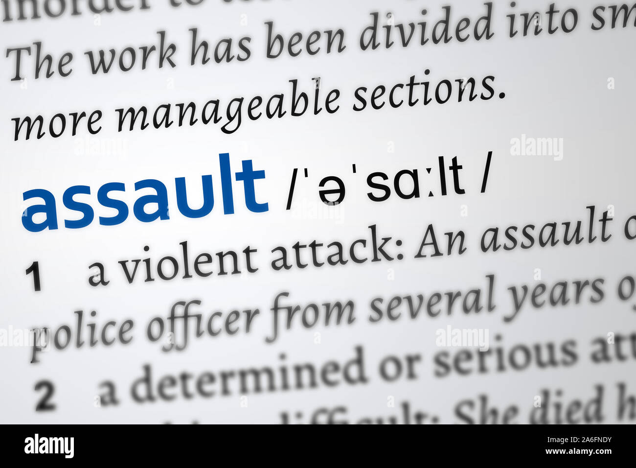 assault dictionary word, definition of important concept Stock Photo ...