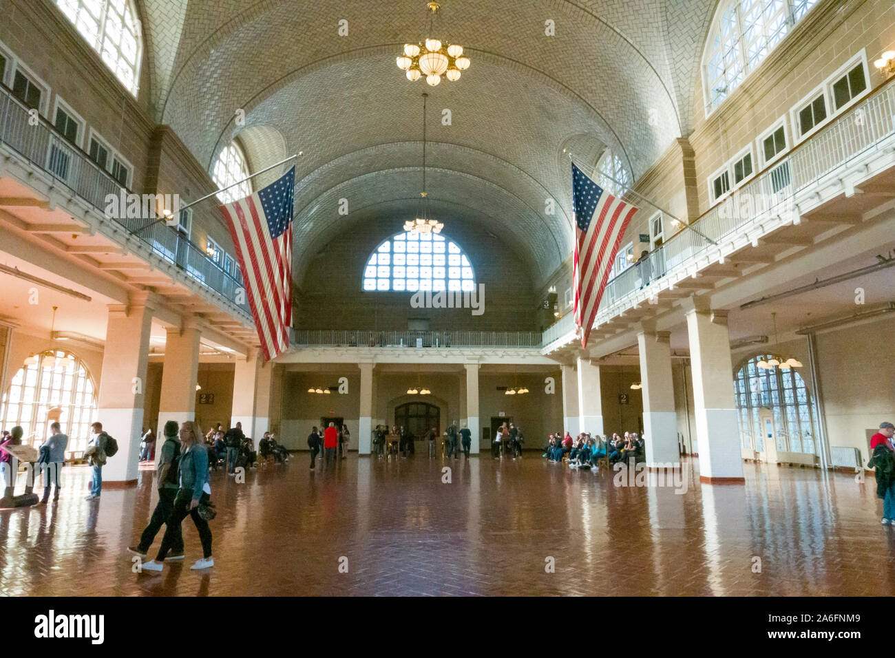 The Registry Room at Ellis Island National Monument (U.S. National Park ...