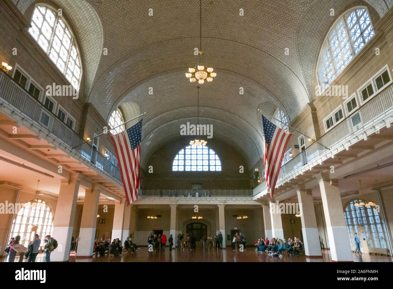 The Registry Room at Ellis Island National Monument (U.S. National Park ...