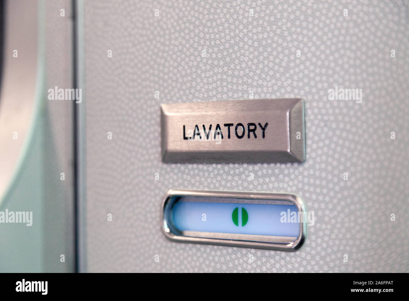 Plane lavatory sign hi-res stock photography and images - Alamy