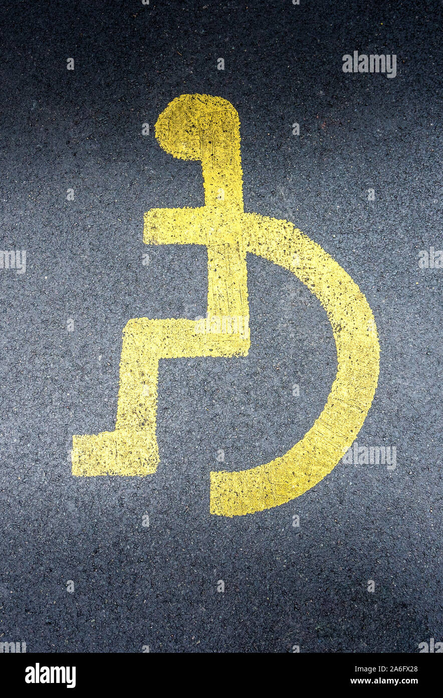 Disabled parking space, handicapped parking spot, the universal sign ...