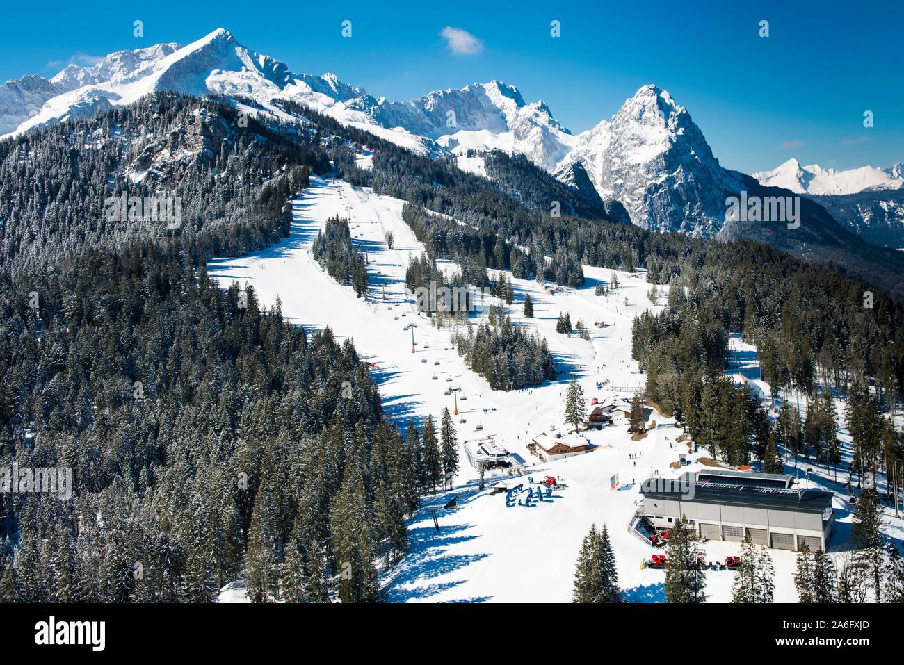 Hausberg region in Garmisch Classic area with Zugspitze, Alpspitze ...