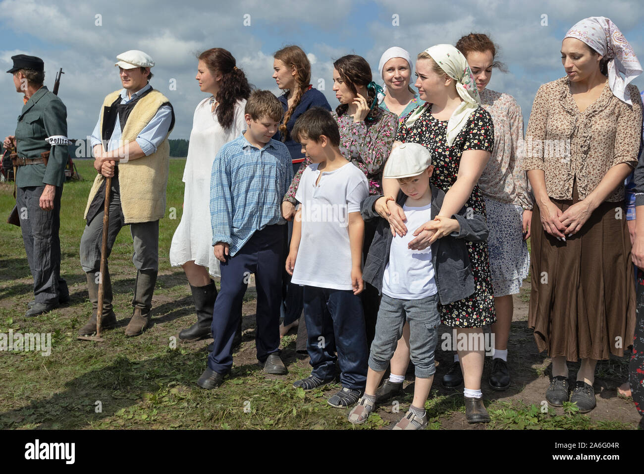Reconstruction of the events of the Second world war, the participants ...