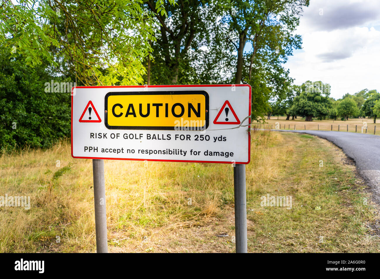 Golf Course Warning Sign High Resolution Stock Photography and Images ...