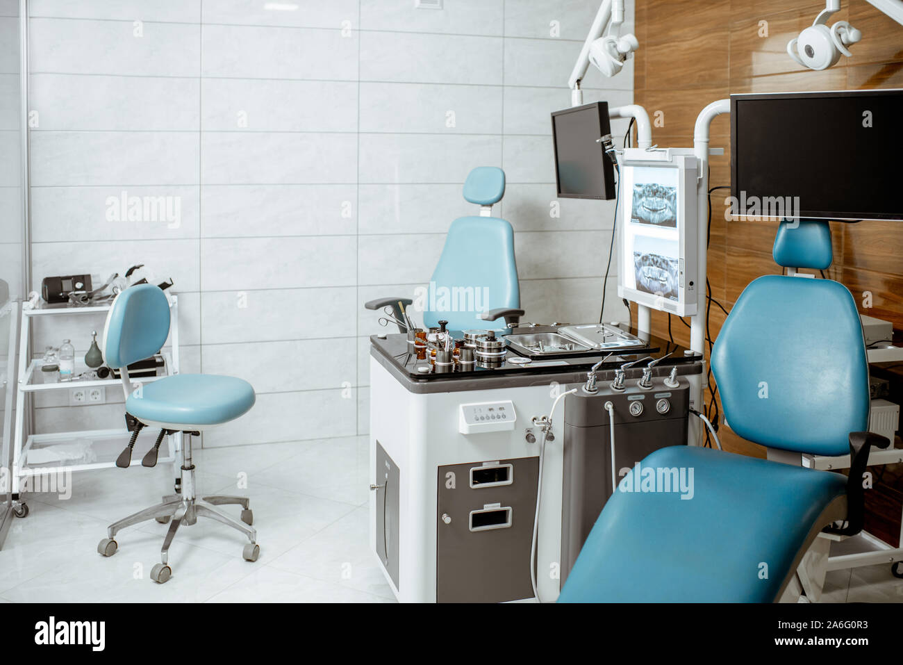 Otolaryngology office interior with ENT workstation and diagnostic ...