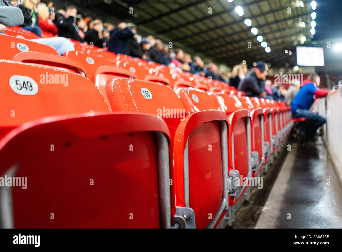 Seating at the BET365 stadium home of Stoke City Football Club, the ...