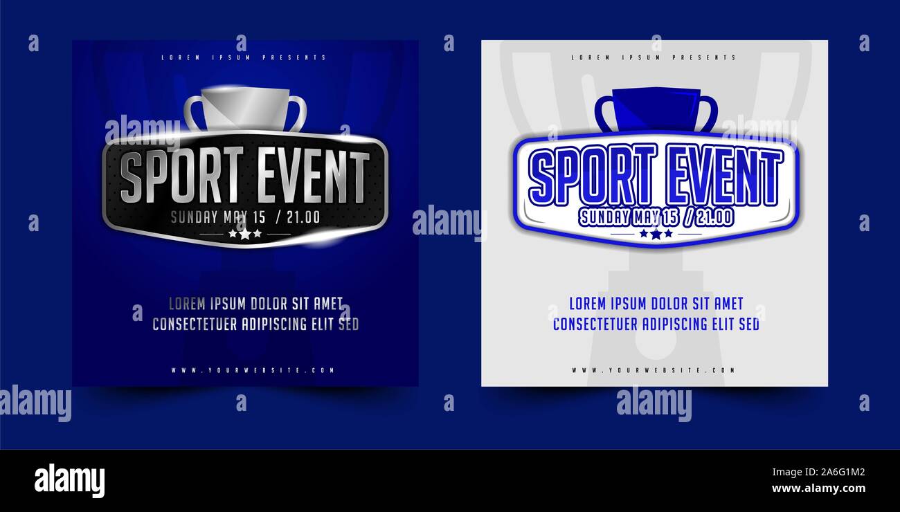 two option flyer, poster or banner design vector sport event with ...