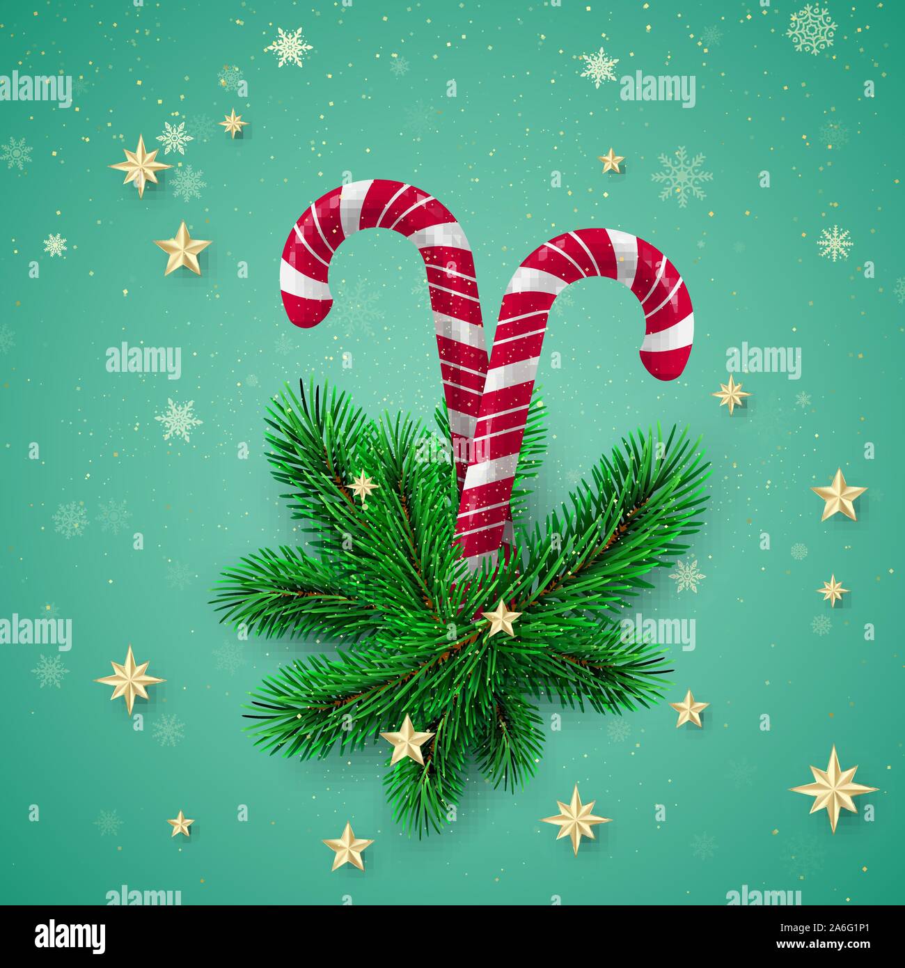 Golden stars on green Stock Vector Images - Alamy