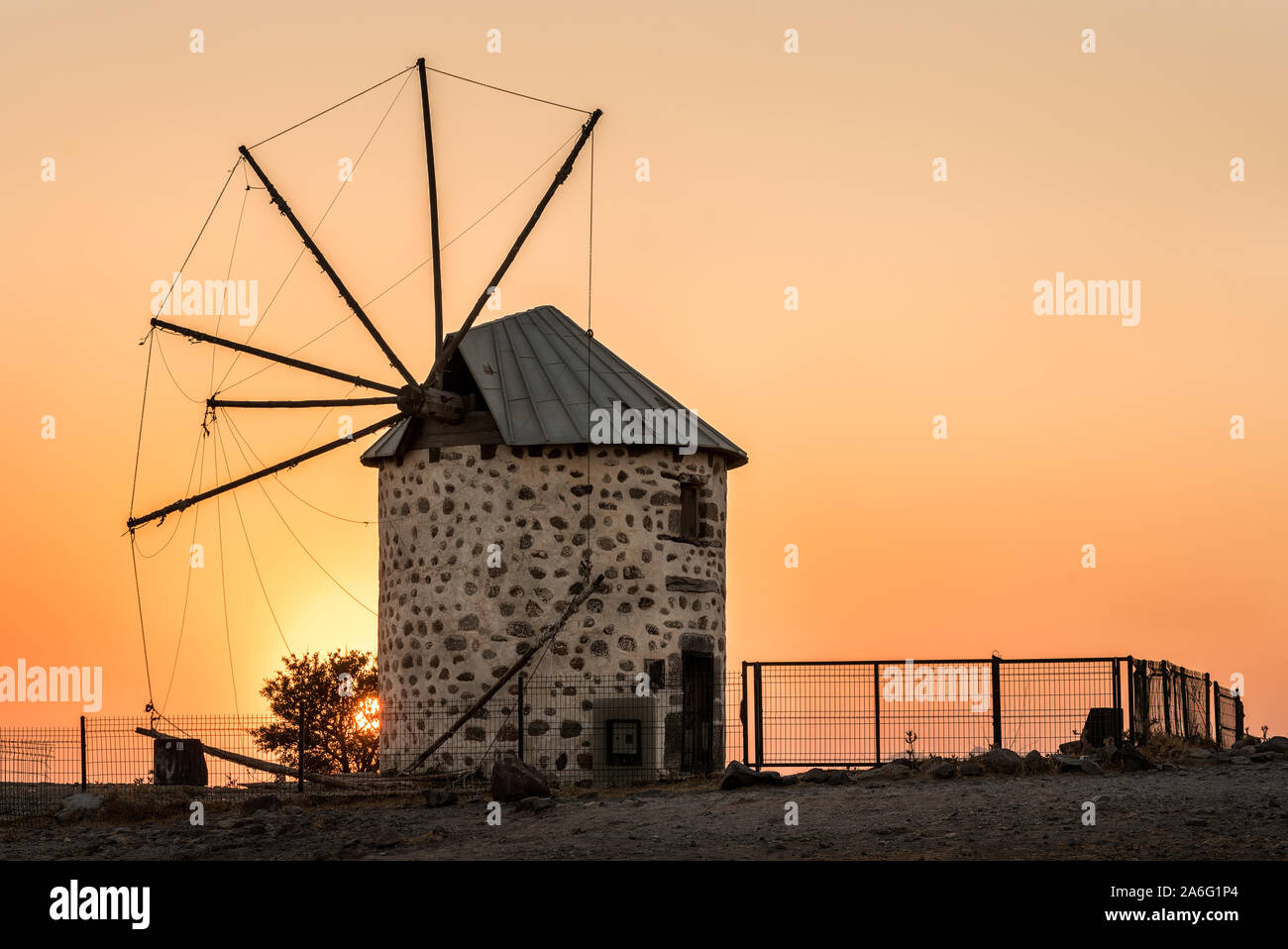 Restored ancient stone windmill hi-res stock photography and images - Alamy