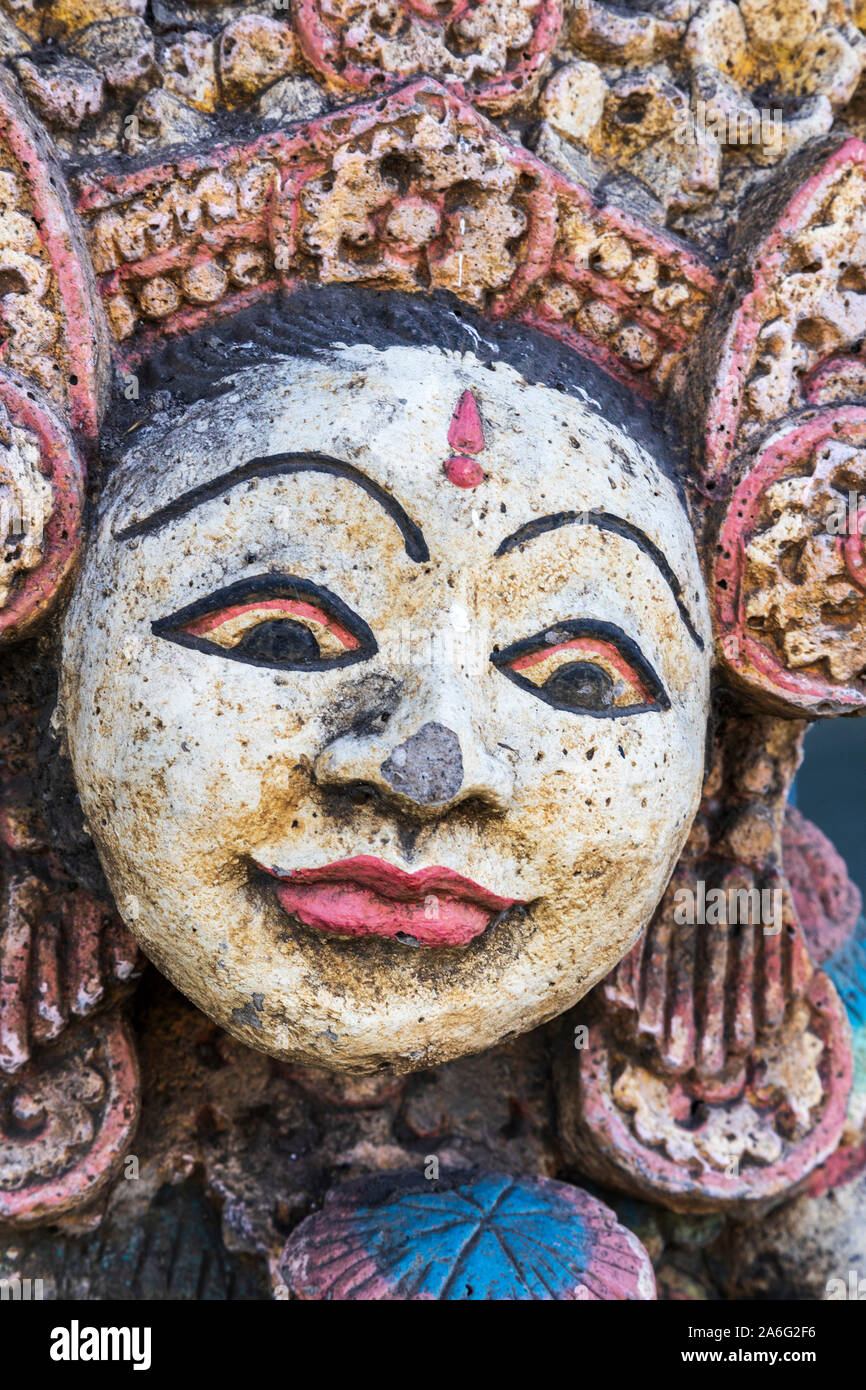 Portrait of a Balinese figure, woman, Ubud, Bali, Indonesia, Southeast ...