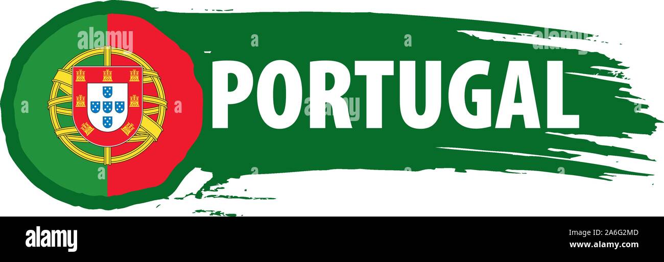 Portugal flag, vector illustration on a white background Stock Vector ...