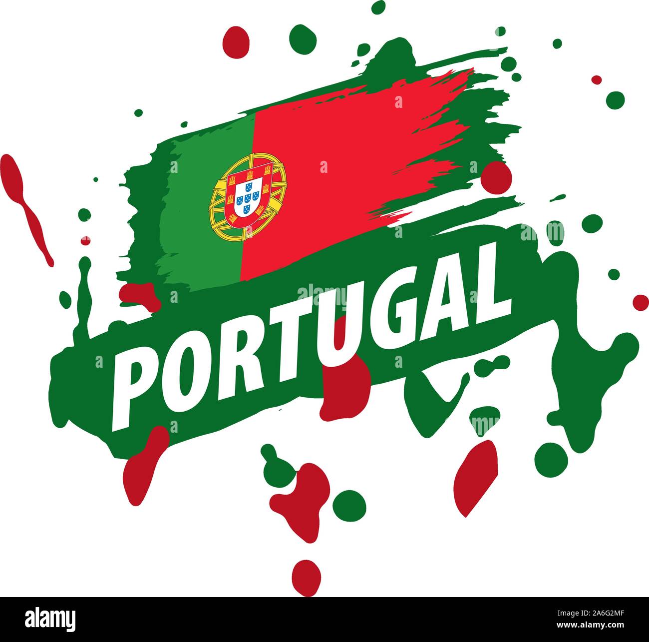Portugal flag, vector illustration on a white background Stock Vector ...
