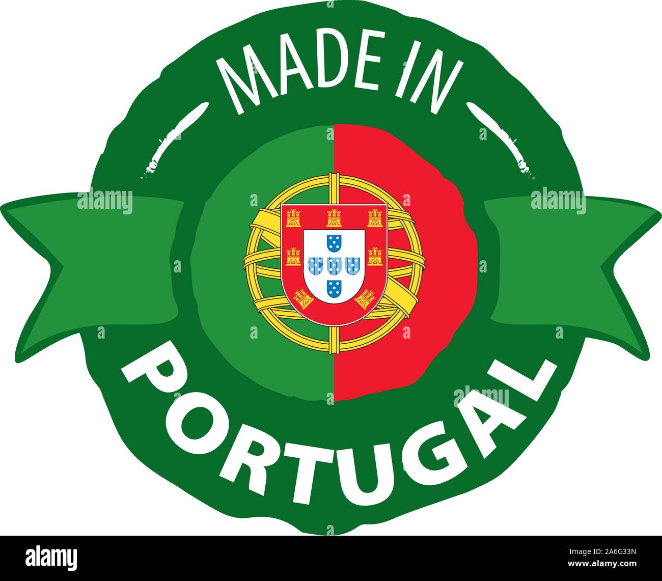 Portugal flag, vector illustration on a white background Stock Vector ...