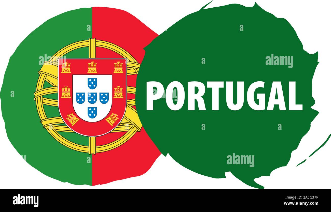 Portugal flag, vector illustration on a white background Stock Vector ...