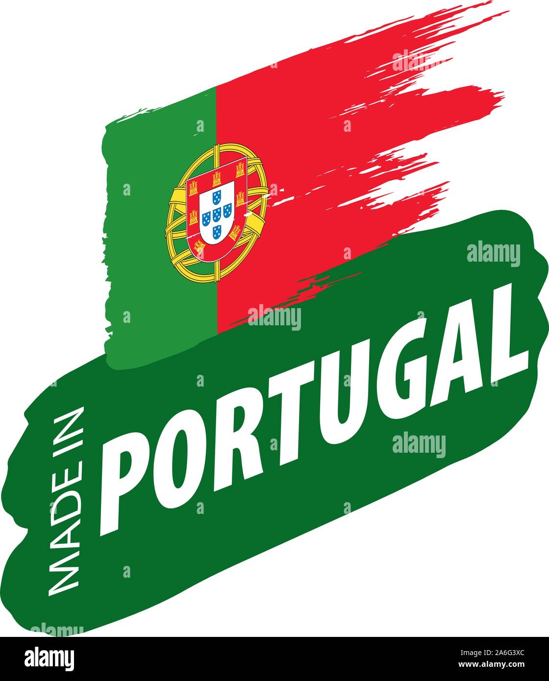 Portugal flag, vector illustration on a white background Stock Vector ...