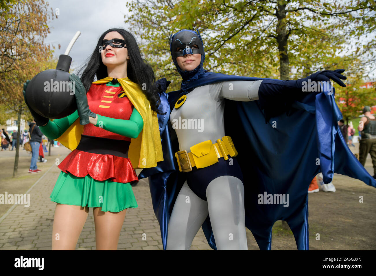 London, UK. 26th October, 2019. Cosplay fans attends the MCM Comic Con ...