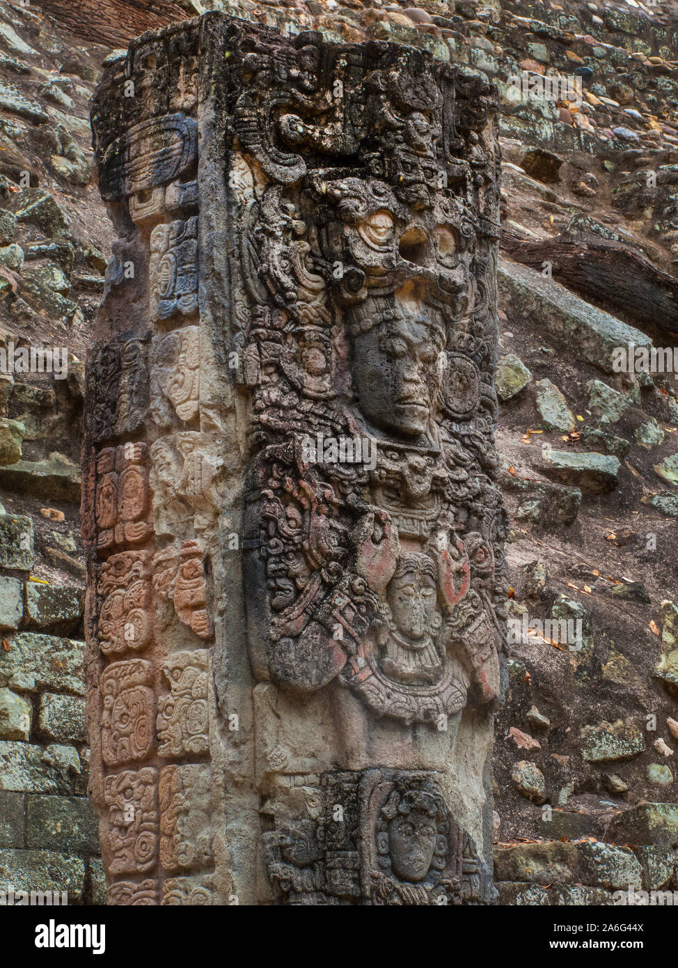 ruins and sculptures of Copan, Honduras Stock Photo - Alamy
