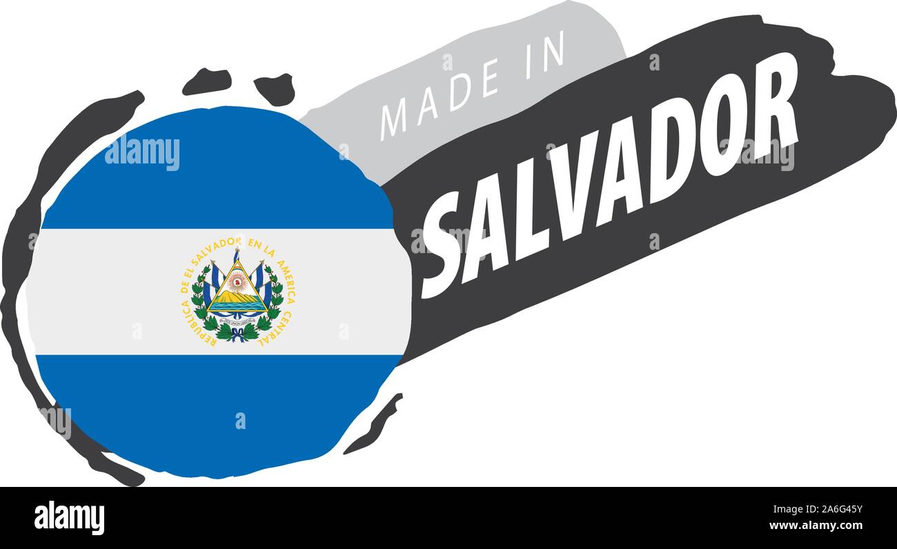 Salvador flag, vector illustration on a white background Stock Vector ...