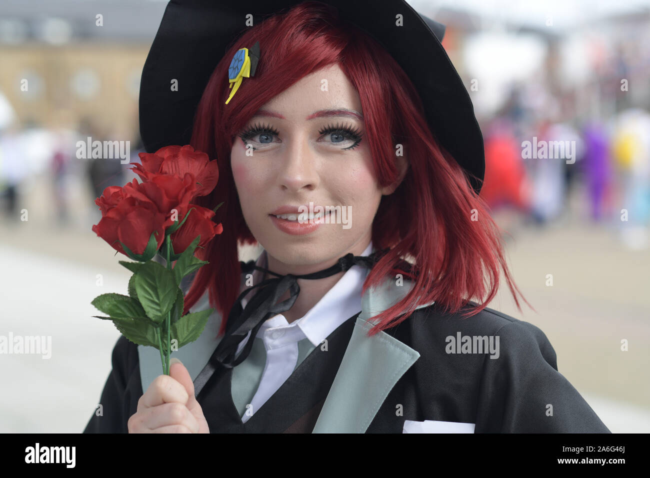 London, UK. 26th October, 2019. Cosplay fans attends the MCM Comic Con ...