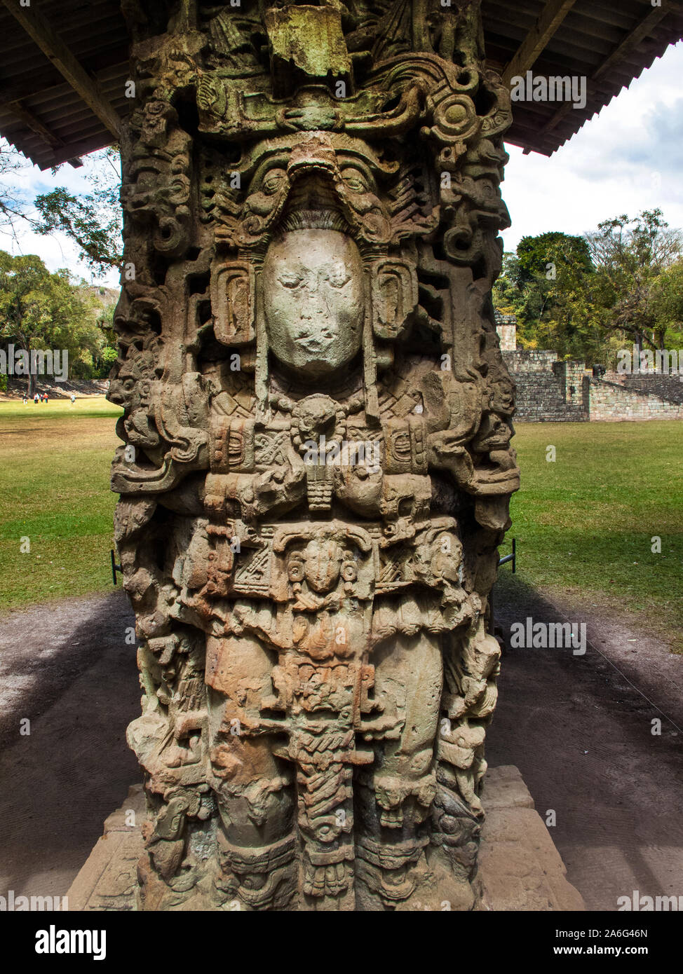 ruins and sculptures of Copan, Honduras Stock Photo - Alamy