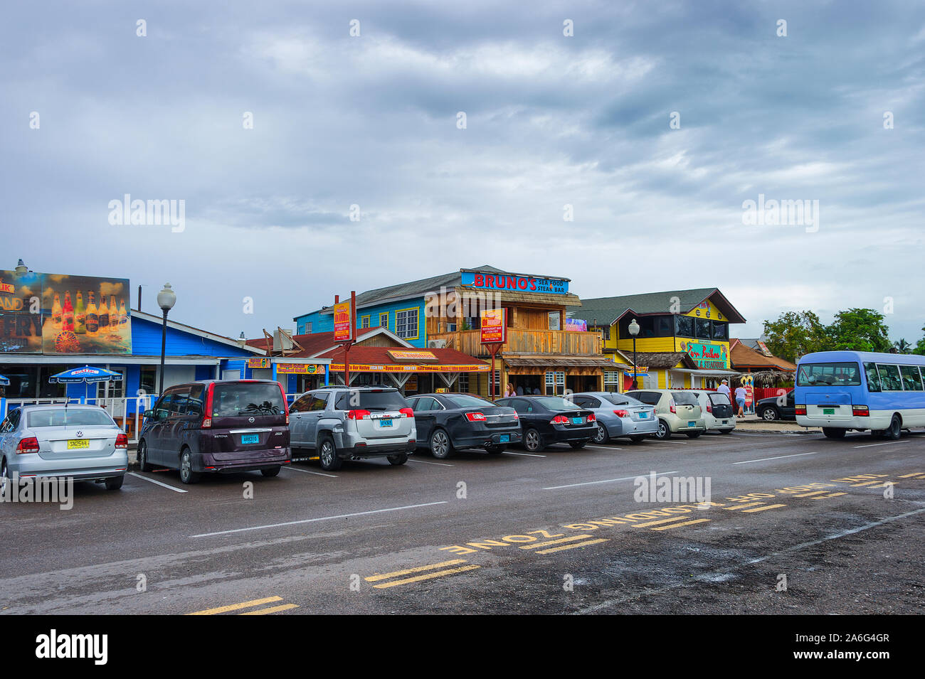 Nassau, Bahama - September 21/2019: Views of Arawak Cay Fish Fry ...
