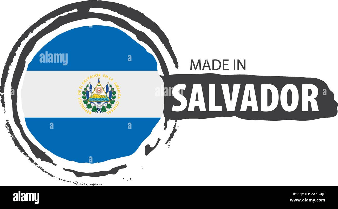 Salvador flag, vector illustration on a white background Stock Vector ...