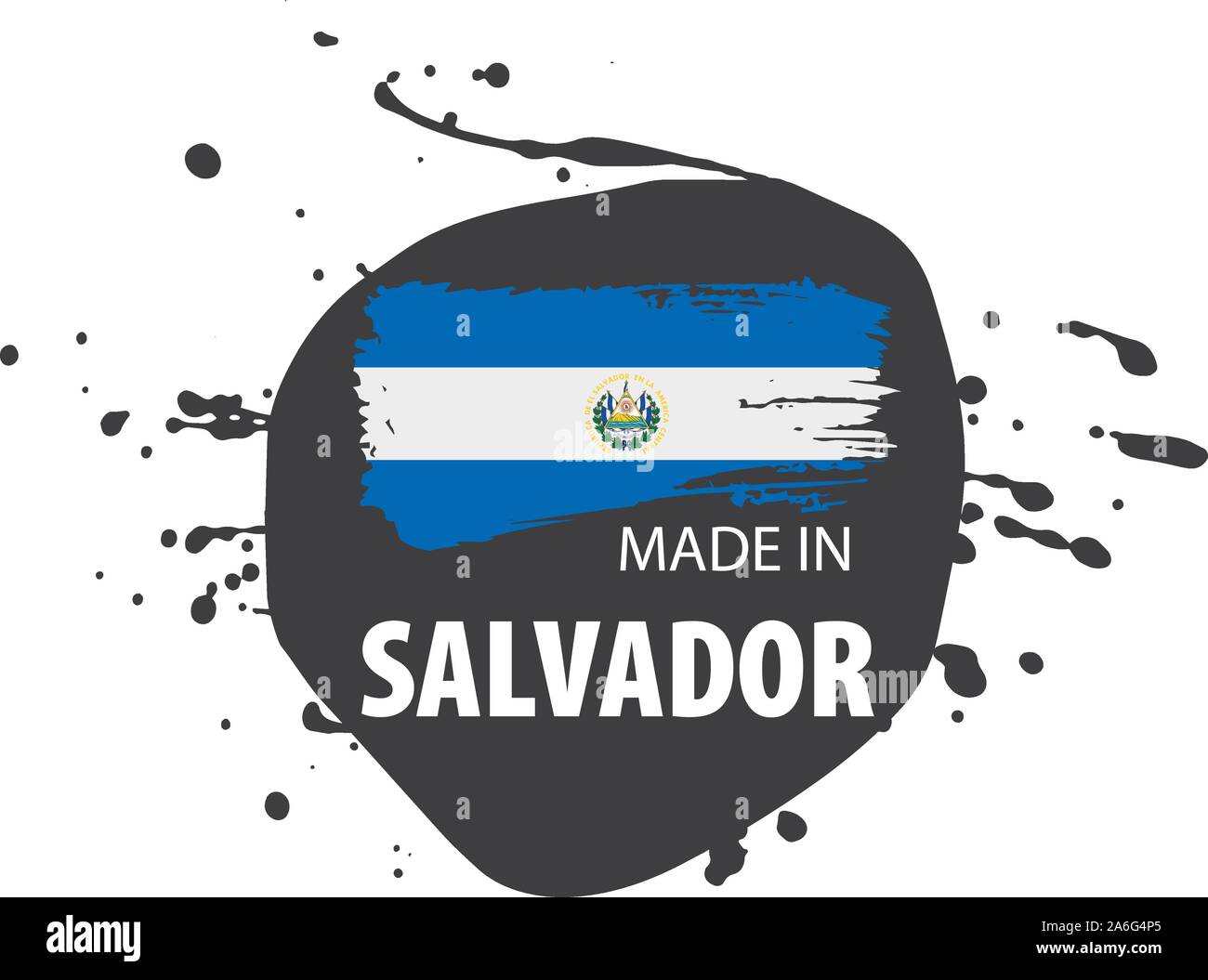Salvador flag, vector illustration on a white background Stock Vector ...