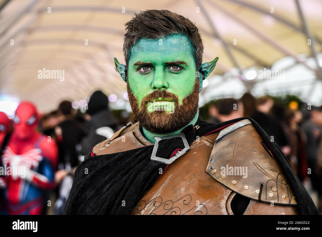 London, UK. 26th October, 2019. Cosplay fans attends the MCM Comic Con ...
