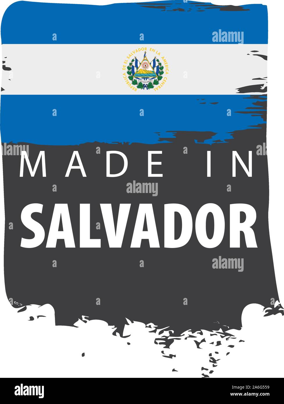 Salvador flag, vector illustration on a white background Stock Vector ...
