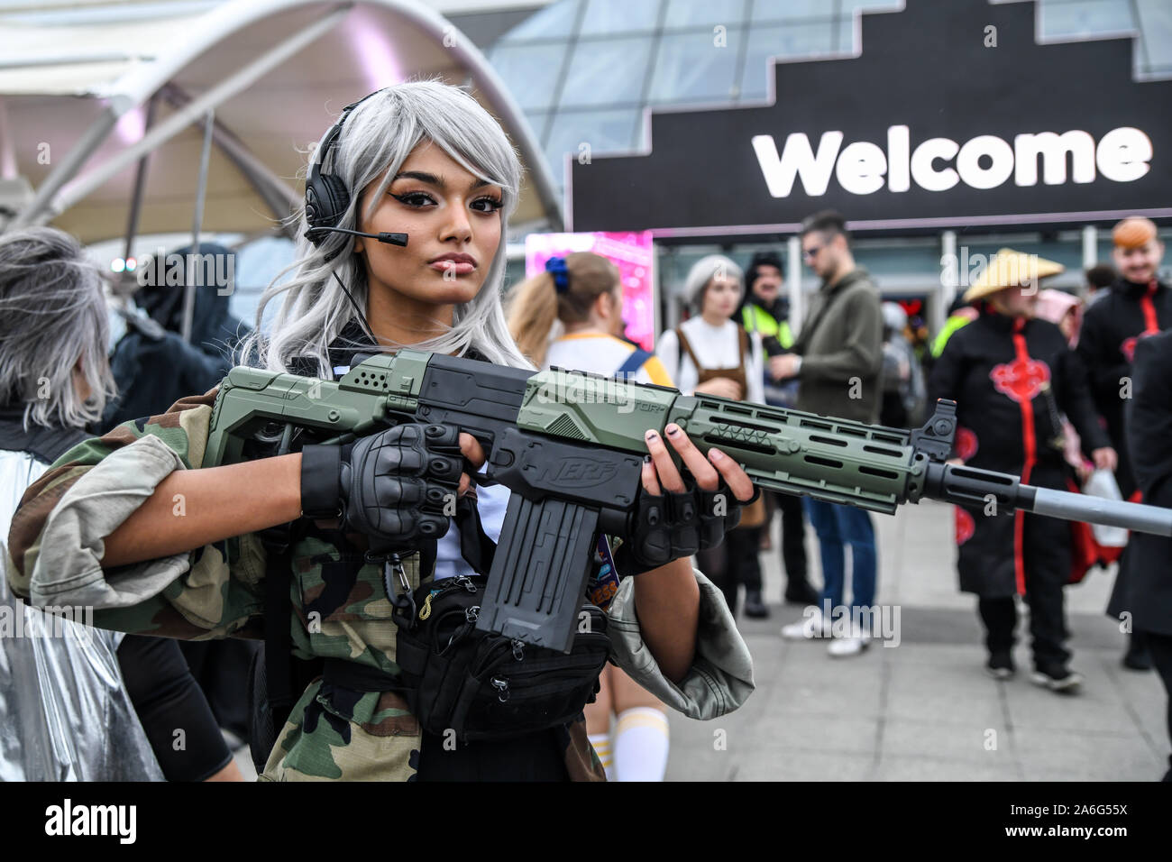 London, UK. 26th October, 2019. Cosplay fans attends the MCM Comic Con ...