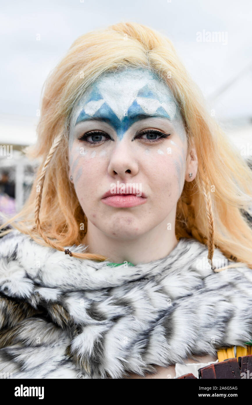 London, UK. 26th October, 2019. Cosplay fans attends the MCM Comic Con ...