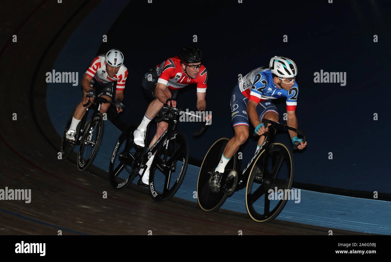 France’s Bryan Coquard during day five of the Phynova Six Day Cycling ...