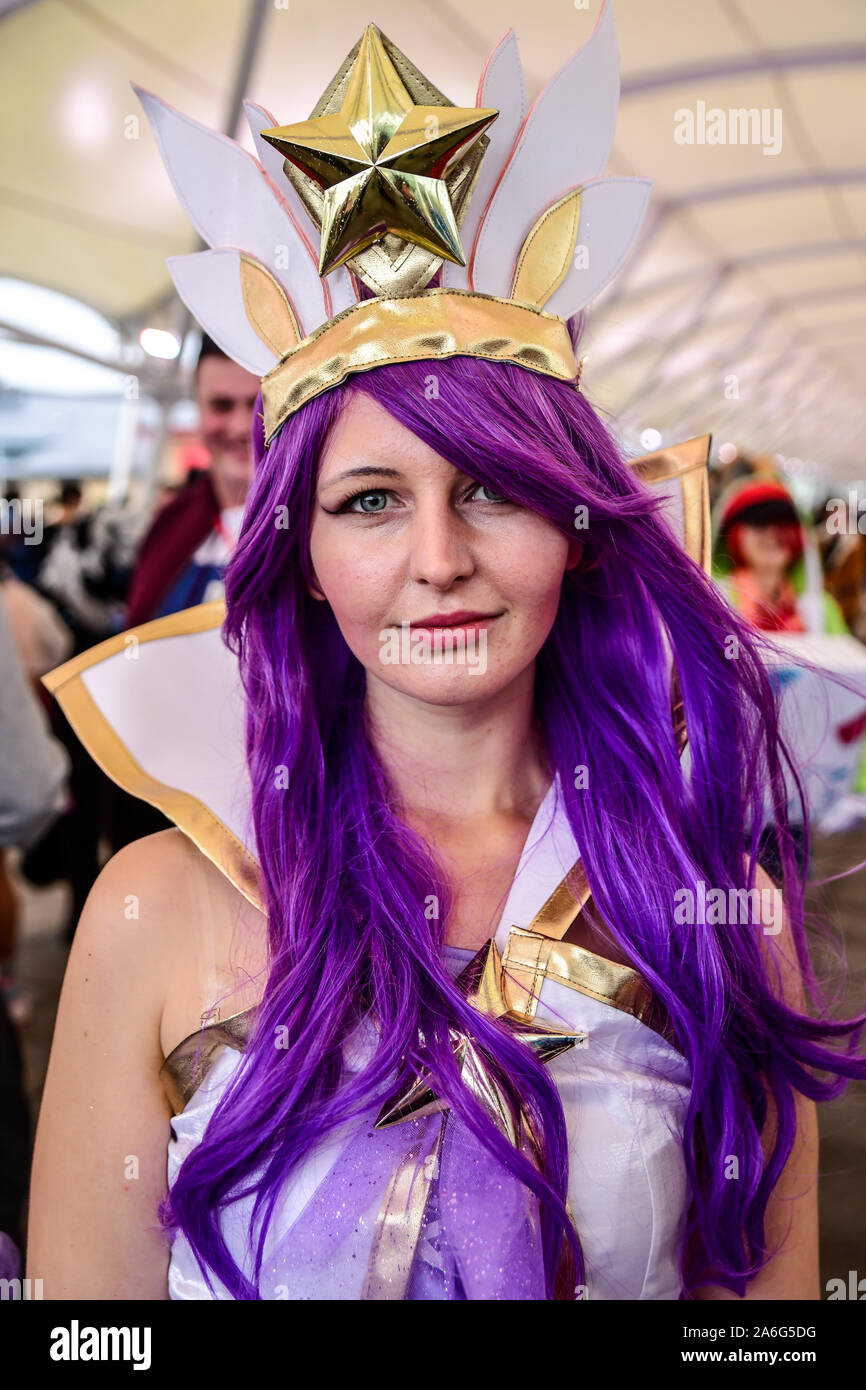 London, UK. 26th October, 2019. Cosplay fans attends the MCM Comic Con ...