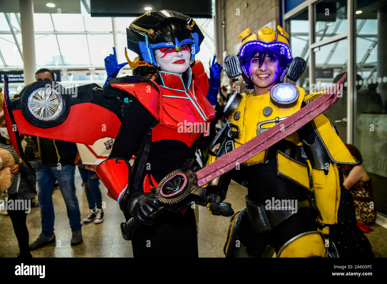 London, UK. 26th October, 2019. Cosplay fans attends the MCM Comic Con ...