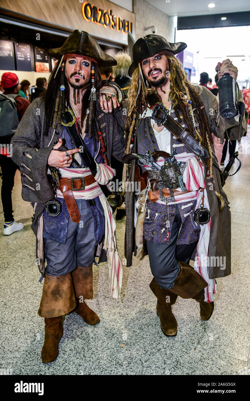 London, UK. 26th October, 2019. Cosplay fans attends the MCM Comic Con ...