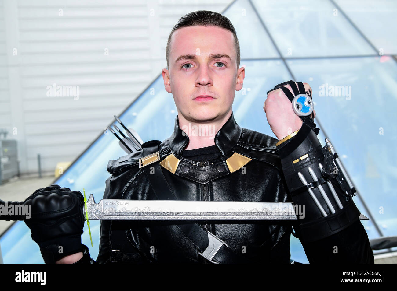 London, UK. 26th October, 2019. Cosplay fans attends the MCM Comic Con ...