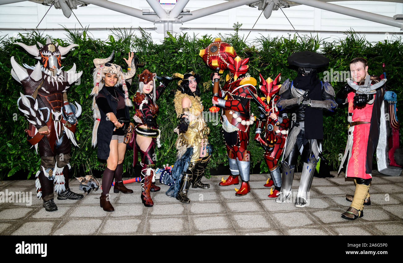 London, UK. 26th October, 2019. Cosplay fans attends the MCM Comic Con ...